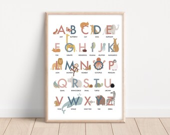 Animal Poster Alphabet - Etsy