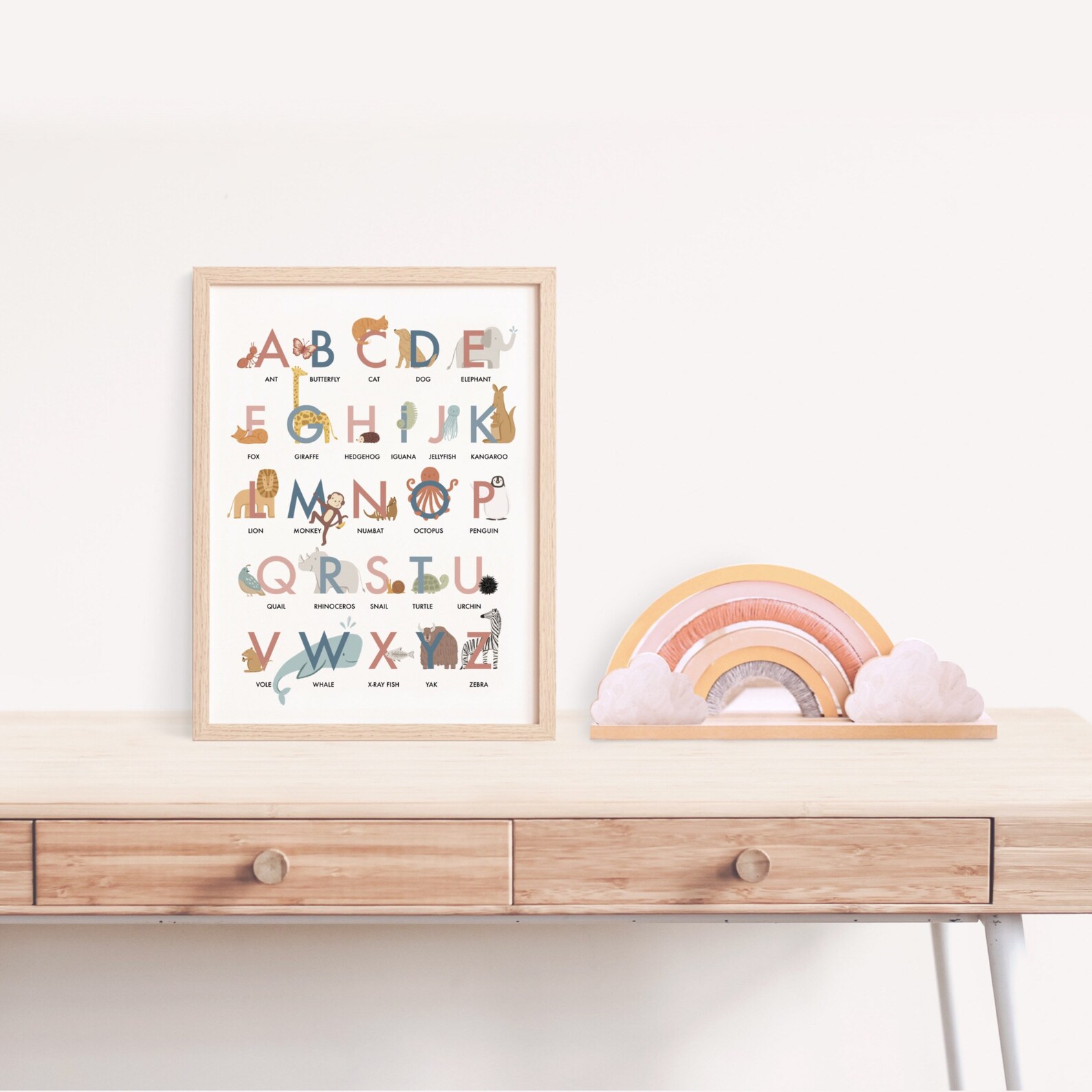 Animal Alphabet Poster Alphabet Print ABC Poster Alphabet - Etsy