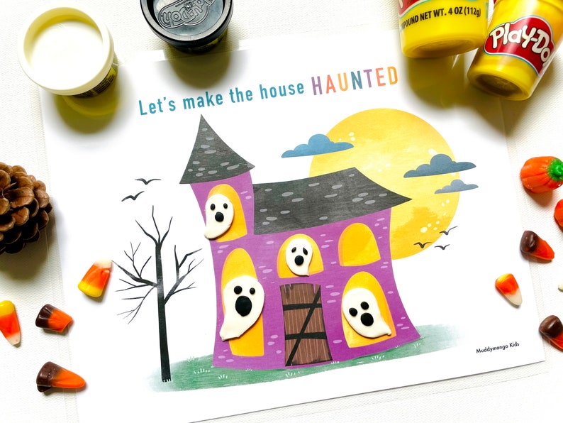 Halloween Play Dough Mats - Digital Download, Play Doh Activity ...
