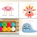 Monster Play Dough Mats - Digital Download, Printable Monster Playdoh ...