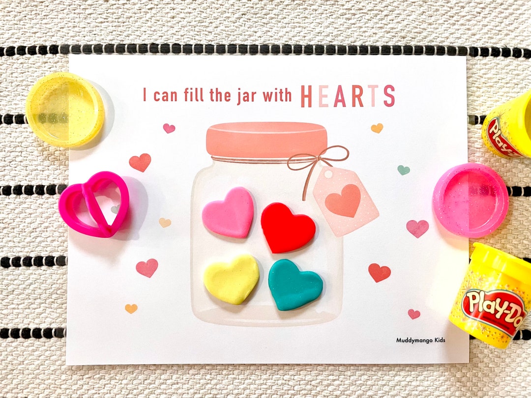 Valentine’s Day Play Dough Mats - Digital Download, Printable Valentine ...