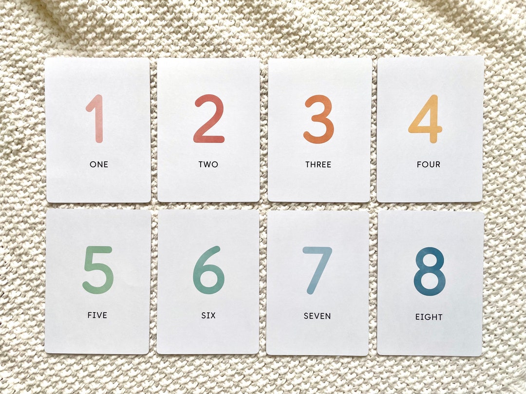 1-20 Number Cards - Digital Download, Printable Number Flash Cards for ...