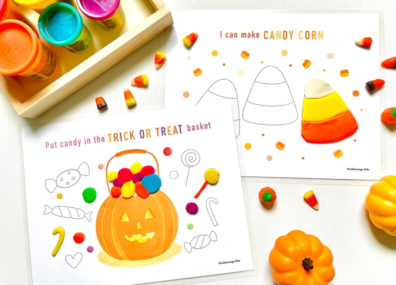 Halloween Play Dough Mats Digital Download Play Doh - Etsy