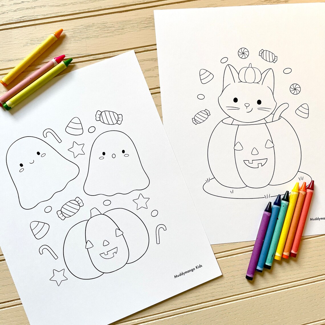 Halloween Coloring Sheets - Digital Download, Printable Halloween ...
