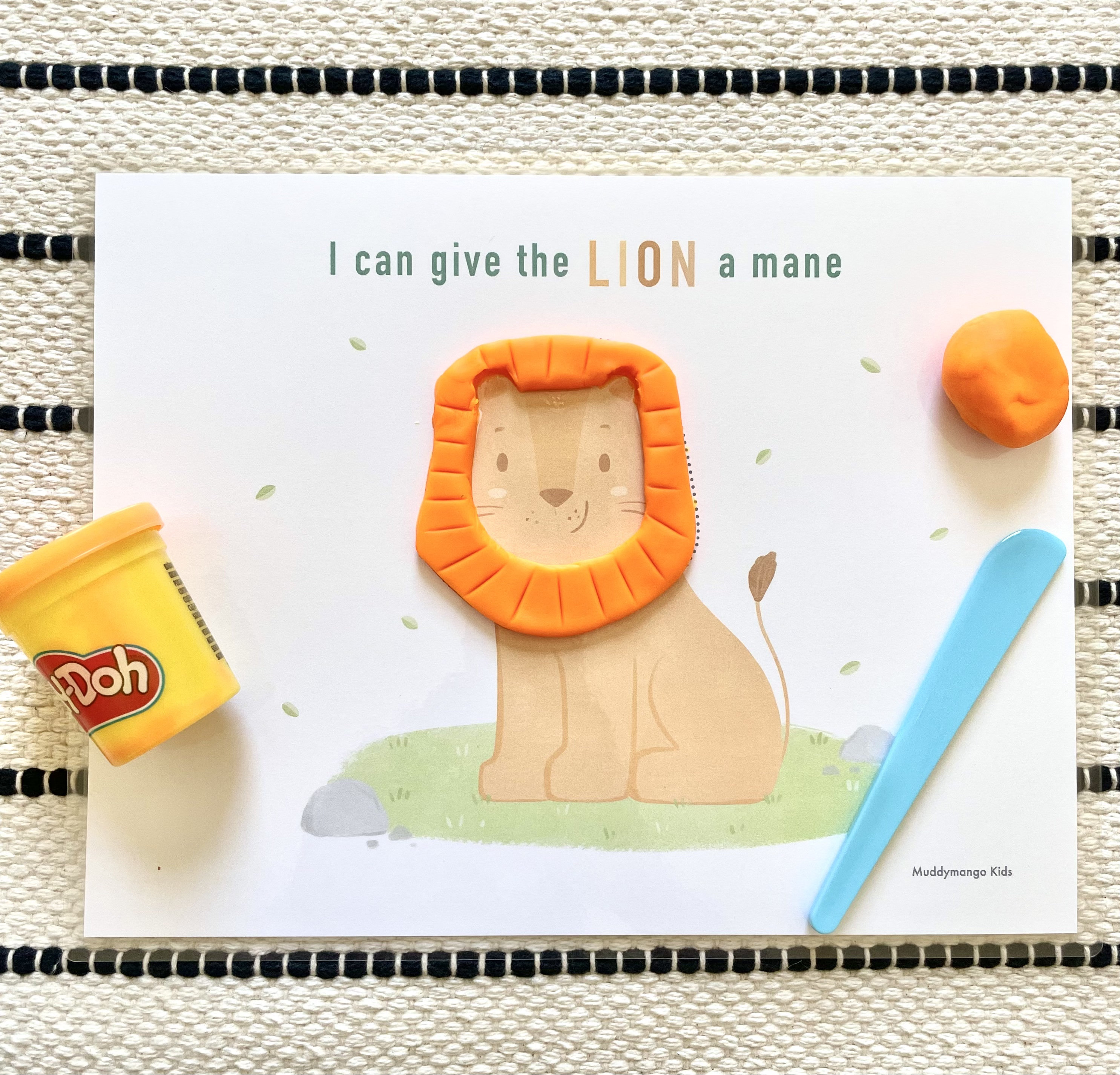 Animal Play Dough Mats - Digital Download, Play Dough Activity ...