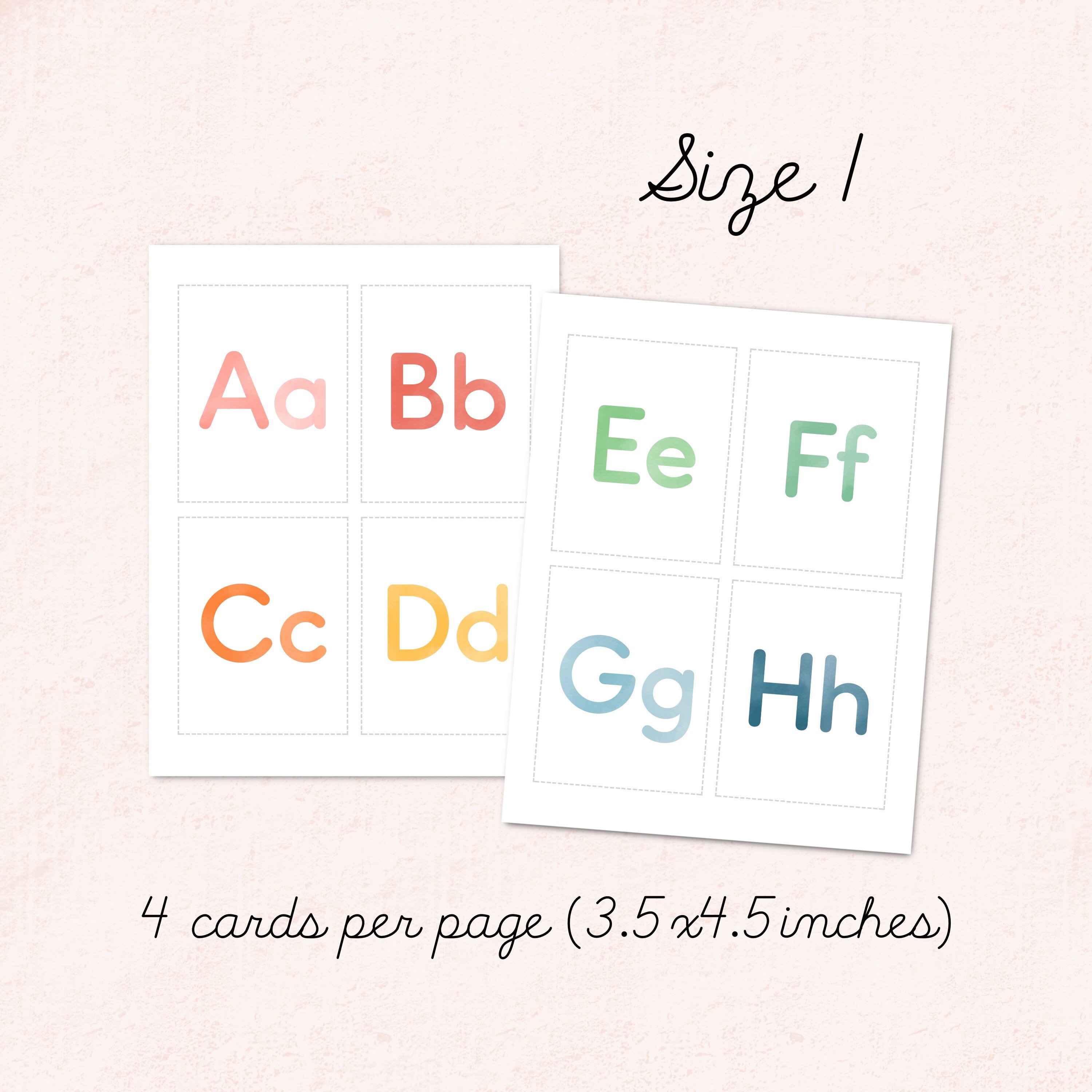 Alphabet Cards Digital Download Alphabet Flash Cards - Etsy