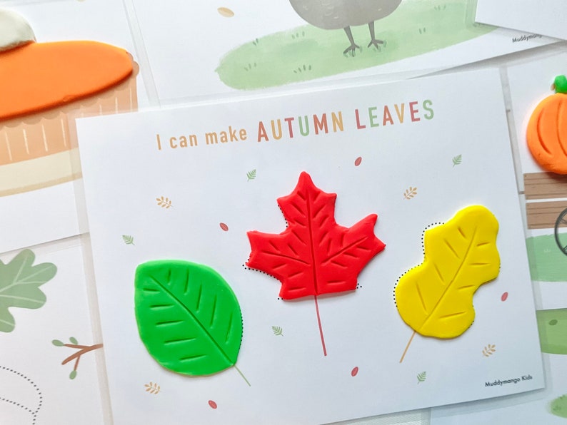 Autumn Play Dough Mats Digital Download Fall Play Dough - Etsy