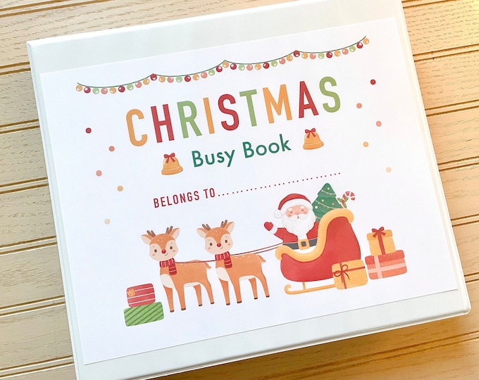 Christmas Busy Book Printable, Christmas Activity Book, Christmas ...