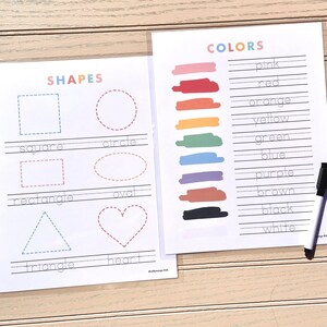 Writing Practice Set - Digital Download, Pre-writing Bundle, Tracing ...