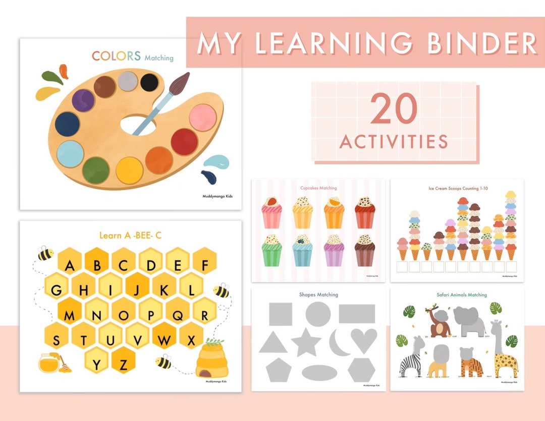 Toddler Learning Binder - Digital Download, Toddler Busy Book ...