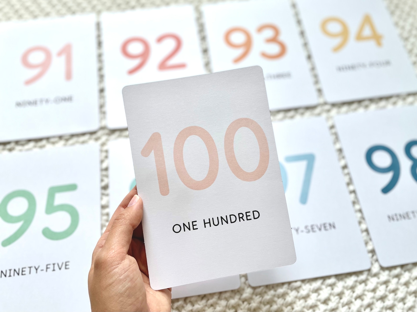 1-100 Number Cards Digital Download Printable Number Flash - Etsy