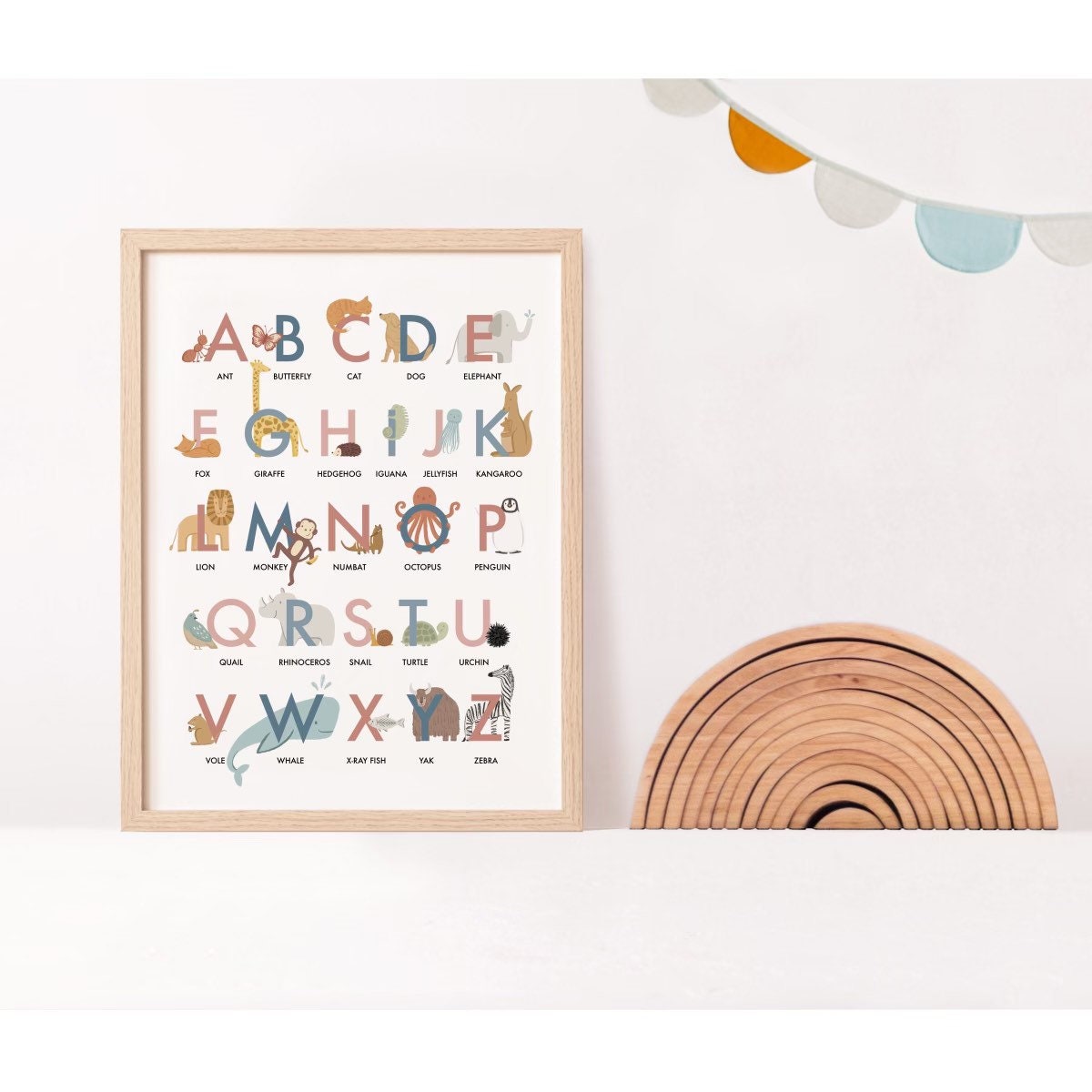 Animal Alphabet Poster Alphabet Print ABC Poster Alphabet - Etsy