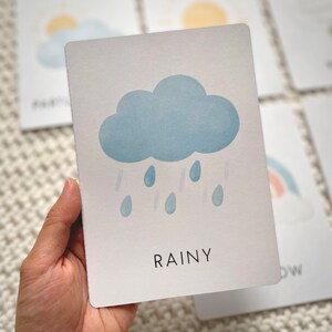 Weather Cards - Digital Download, Printable Weather Flash Cards for ...