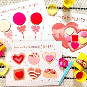 Valentine’s Day Play Dough Mats - Digital Download, Printable Valentine ...