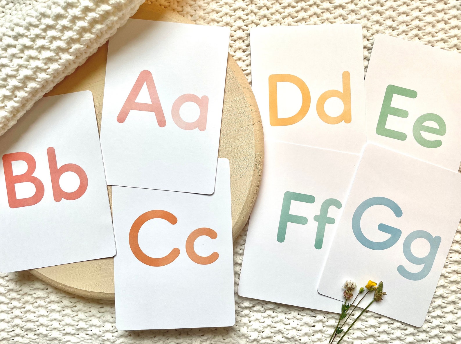 Alphabet Cards - Digital Download, Alphabet Flash Cards, Printable ABC ...