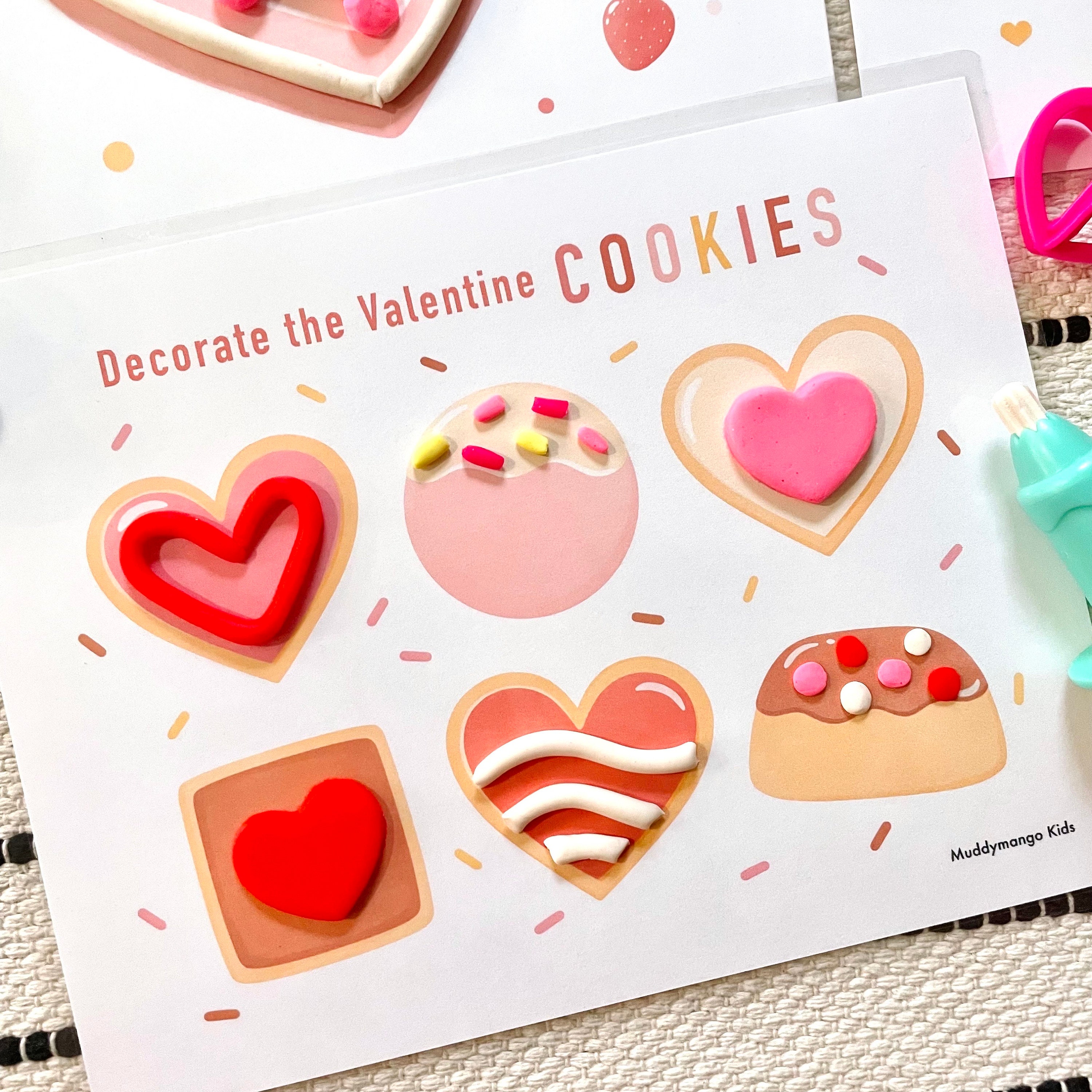 Valentine’s Day Play Dough Mats - Digital Download, Printable Valentine ...
