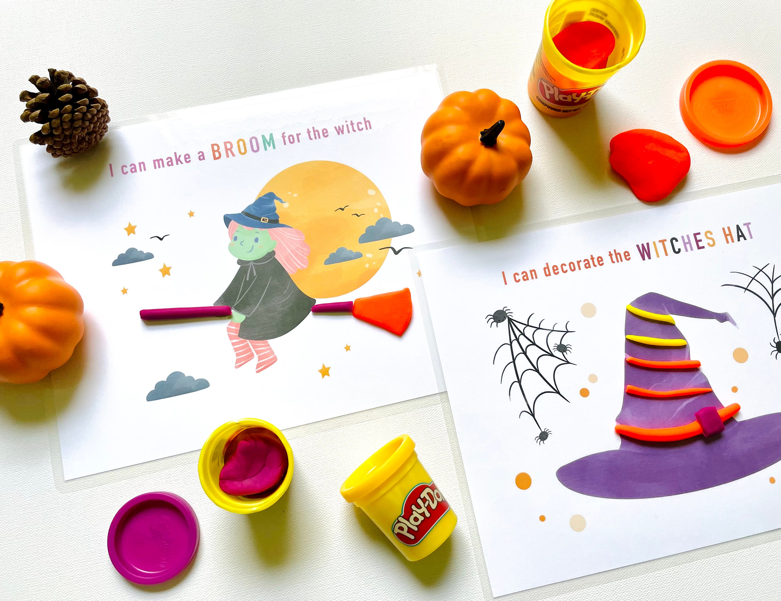 Halloween Play Dough Mats - Digital Download, Play Doh Activity ...