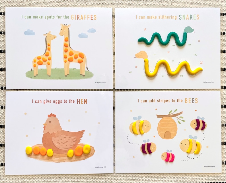 Animal Play Dough Mats Digital Download Play Dough - Etsy