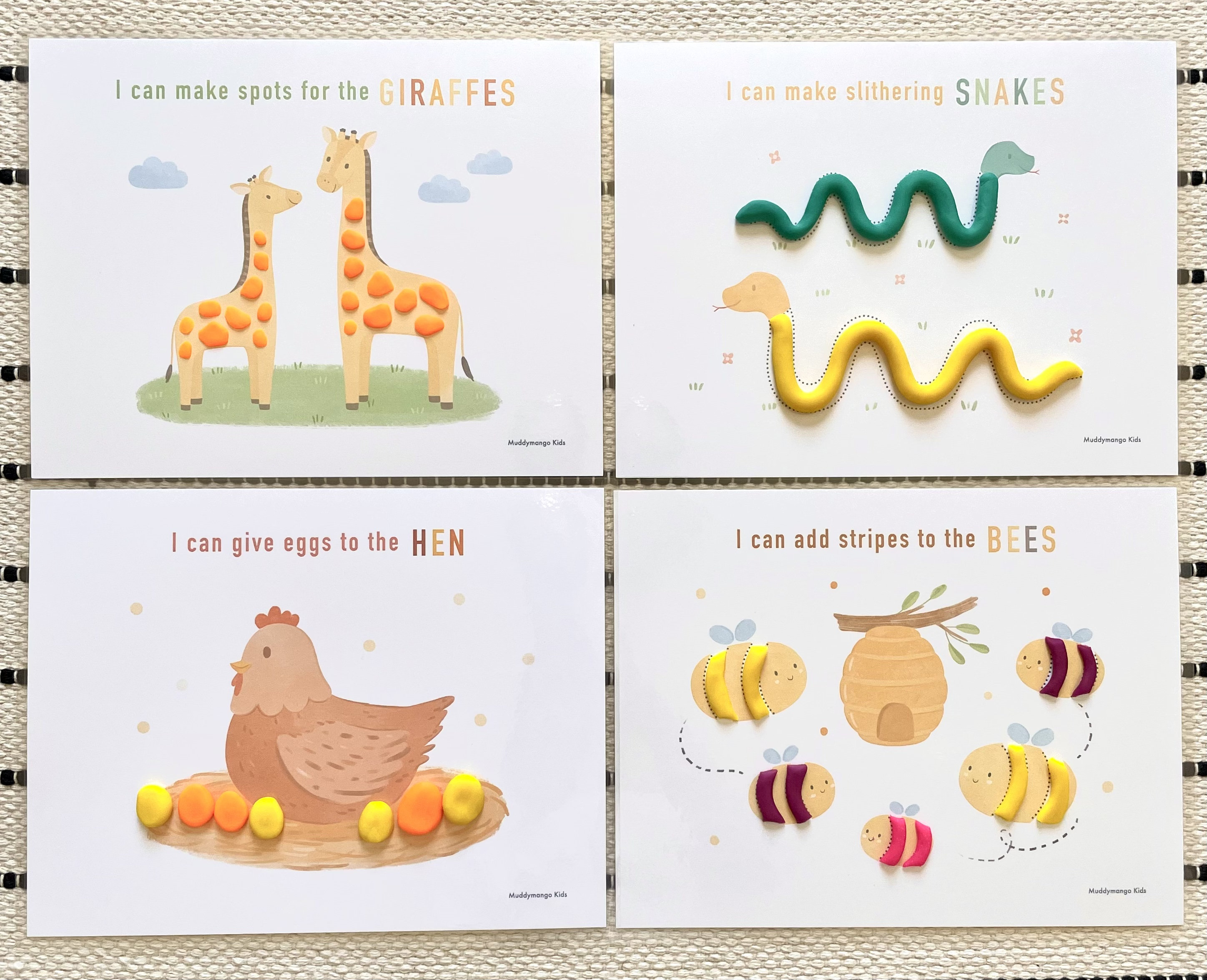 Animal Play Dough Mats Digital Download Play Dough - Etsy