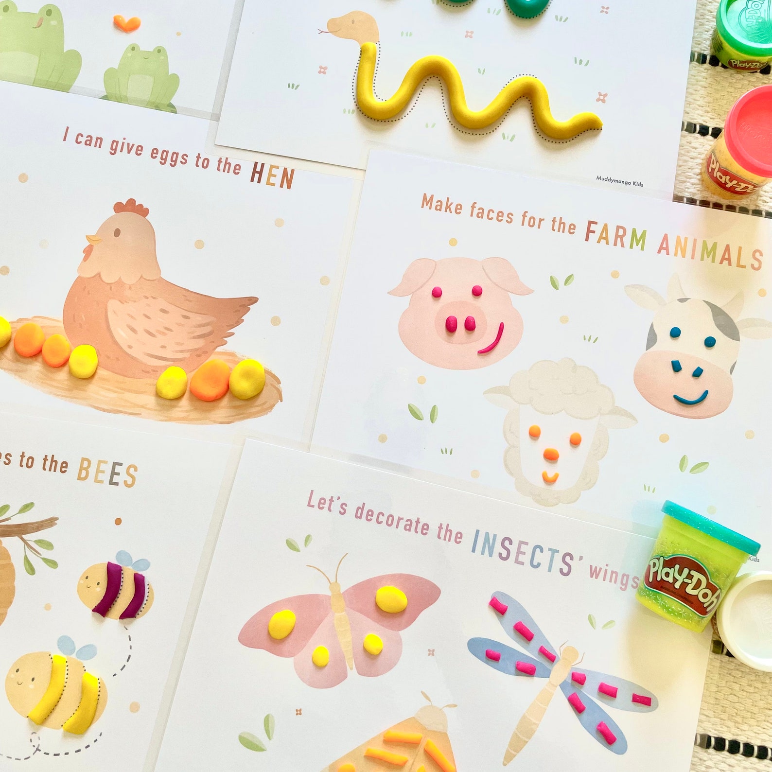 Animal Play Dough Mats Digital Download Play Dough - Etsy