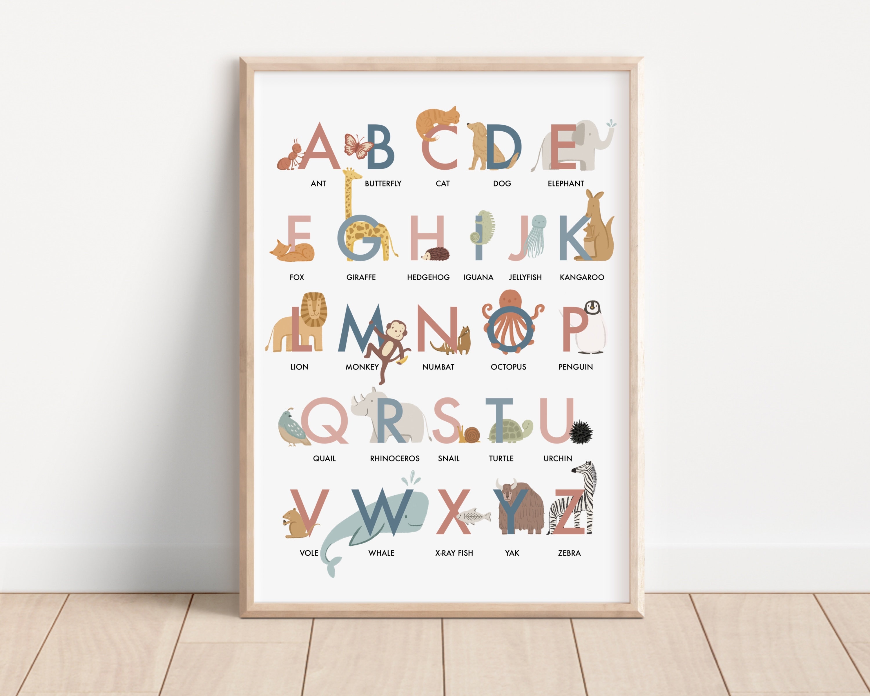 Animal Alphabet Poster Alphabet Print ABC Poster Alphabet | Etsy UK