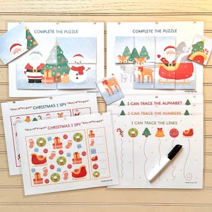 Christmas Busy Book - Digital Download, Christmas Activity Book for ...