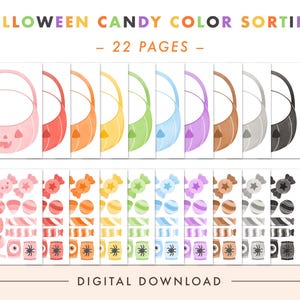 Halloween Candy Color Sort - Digital Download, Color Sorting Game ...