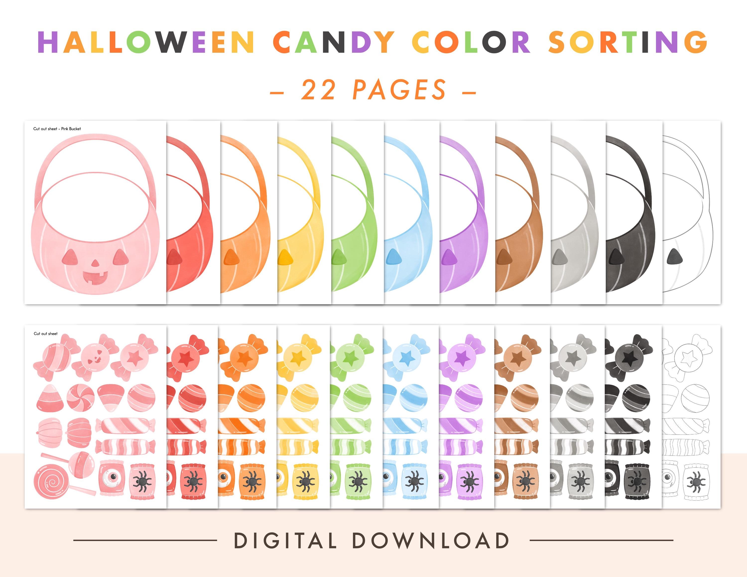 Halloween Candy Color Sort - Digital Download, Color Sorting Game ...