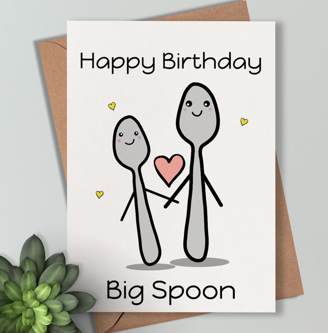 Happy Birthday Spoon Funny Big Spoon With Rude Banter, for Someone ...