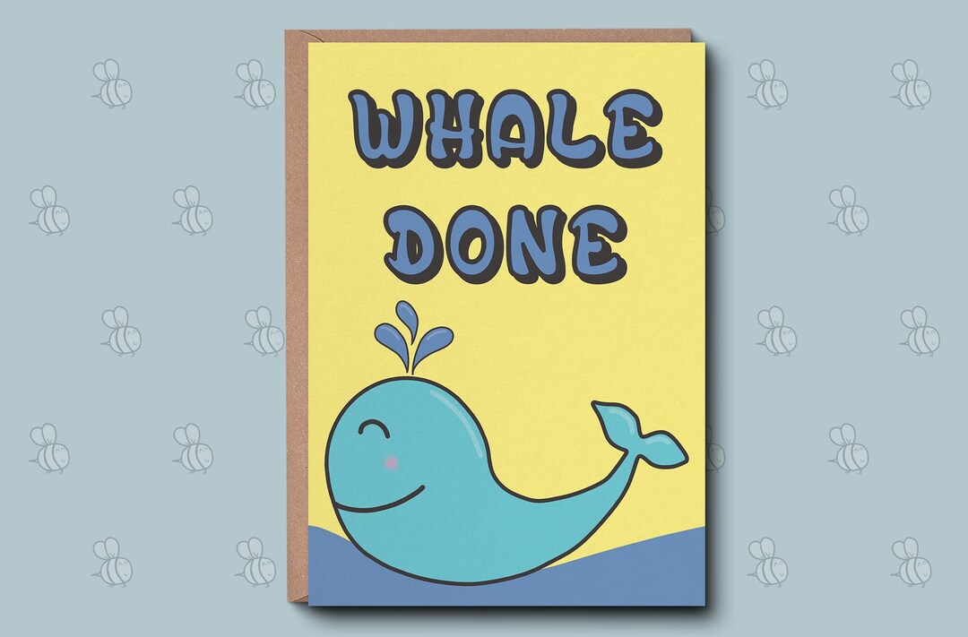 Congratulations - Whale Done Congratulations Card. Well Done Gifts, on ...