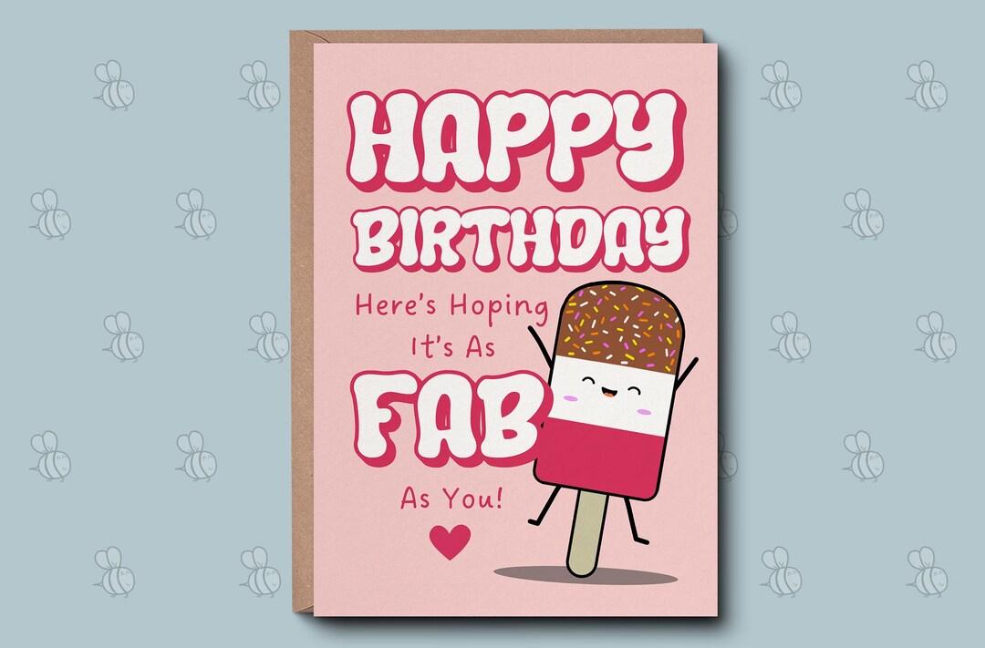 Fab Birthday Card for Her - Happy Birthday Hope It's Fab Greetings Card ...