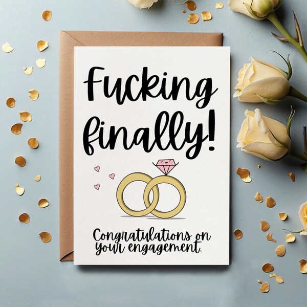 Engagement Card - Etsy