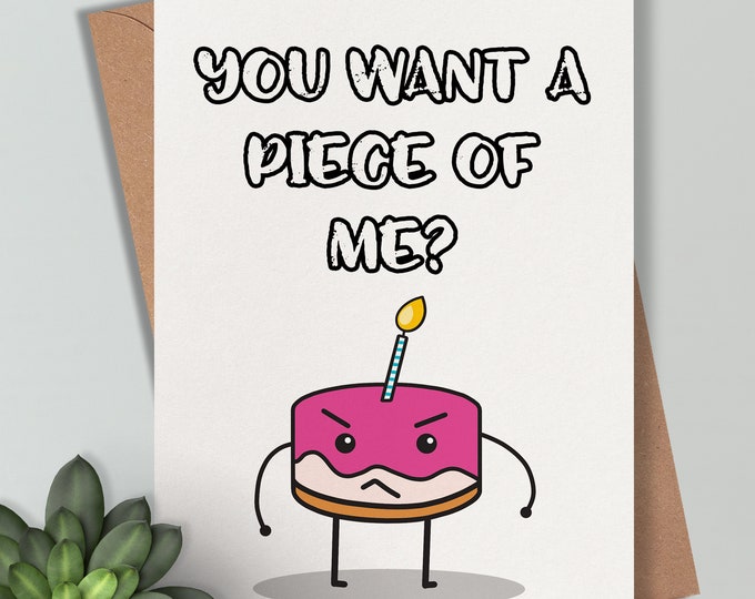 Angry Cake by Michael Buxton, Cartoon Statement Poster, Cute Food Wall ...