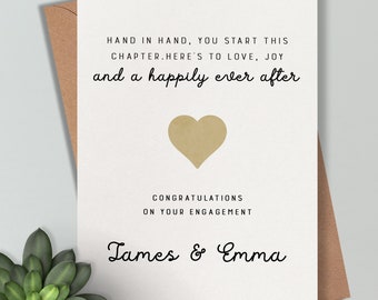 Personalised Engagement Card wishing You Both Love, Laughter and a ...