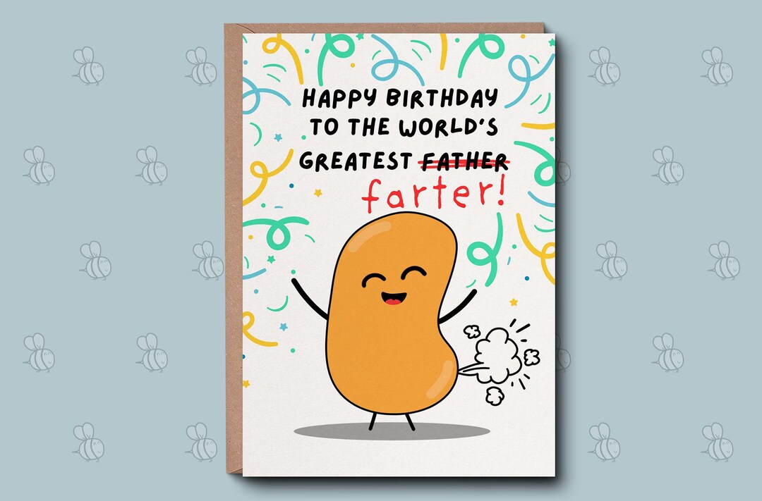 Dad Fart Card - Greatest Farter Card. Happy Birthday Dad, Dad Birthday ...