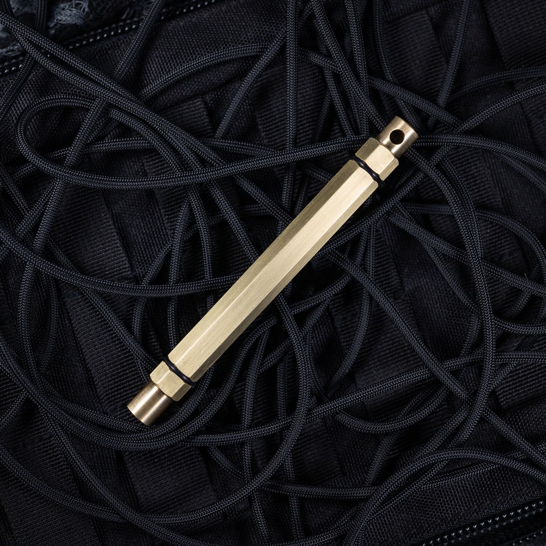 Brass EDC Hex Keychain Brushed Finish With O-rings USA - Etsy