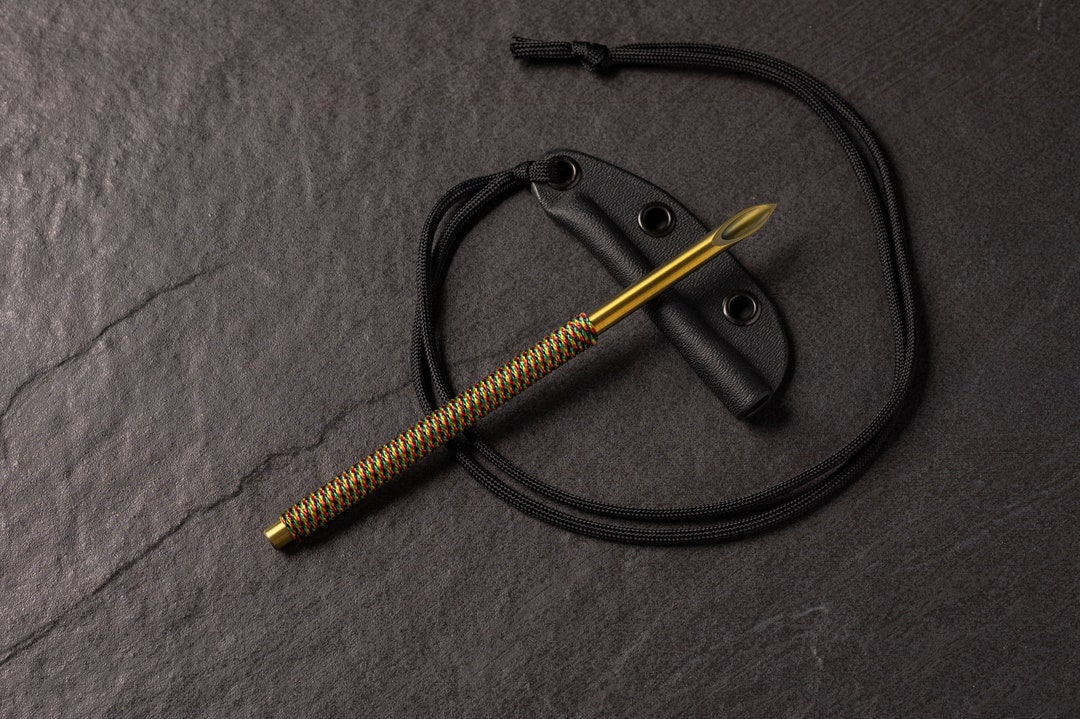 Titanium EDC Chute Neck Tool With Gold Anodized Finish, Jamaican Micro ...