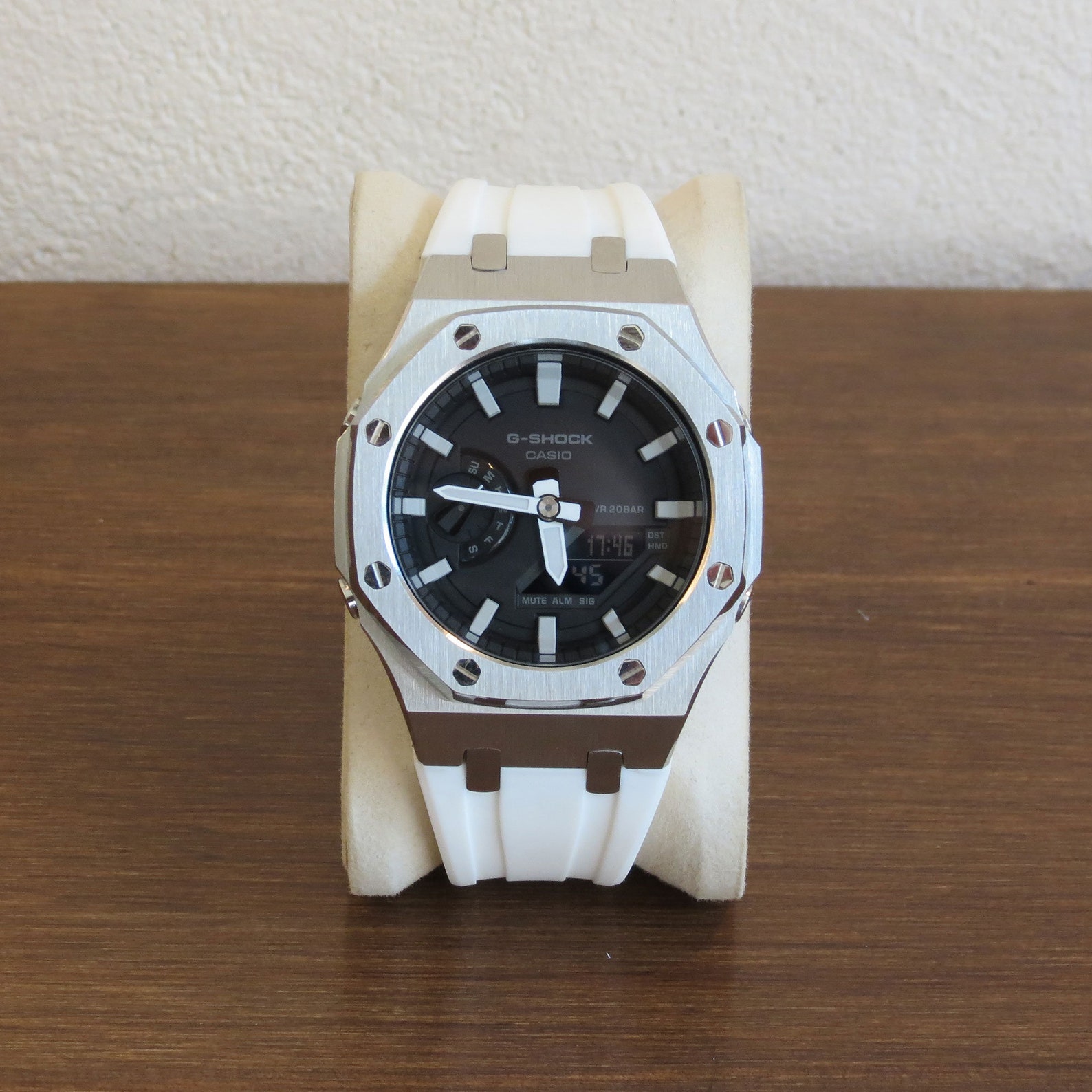 Custom CasiOak Silver White Casio G-Shock GA2100 Neuf | Etsy