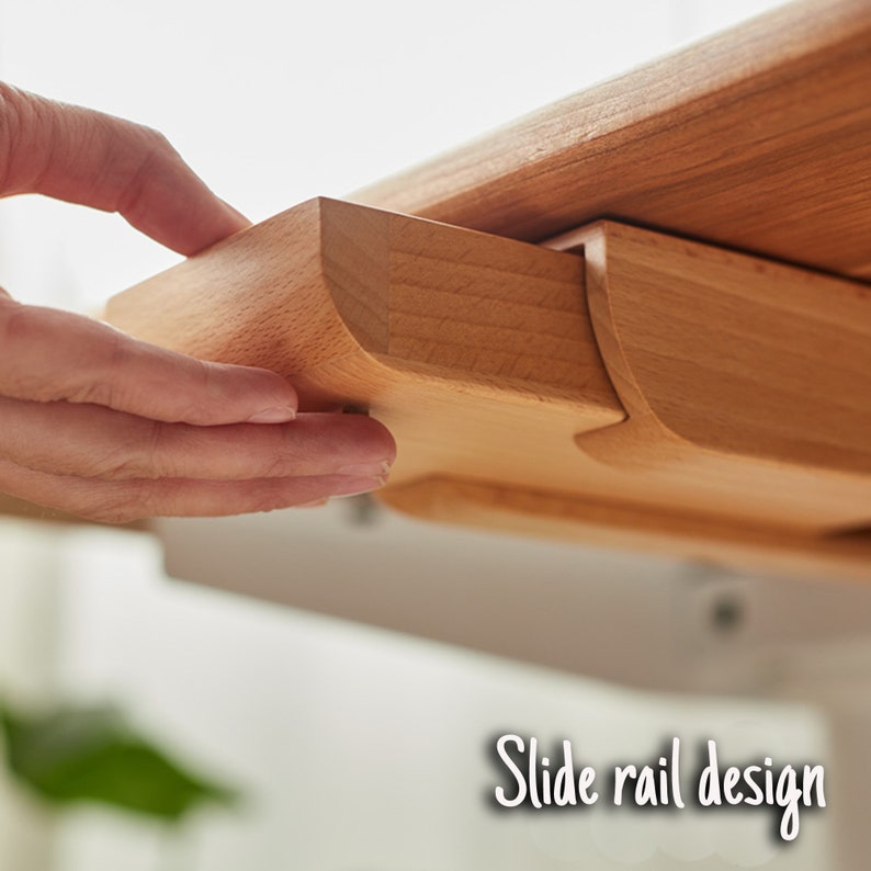 Black Walnut/bamboo Under Desk Storage Box Hidden Storage - Etsy