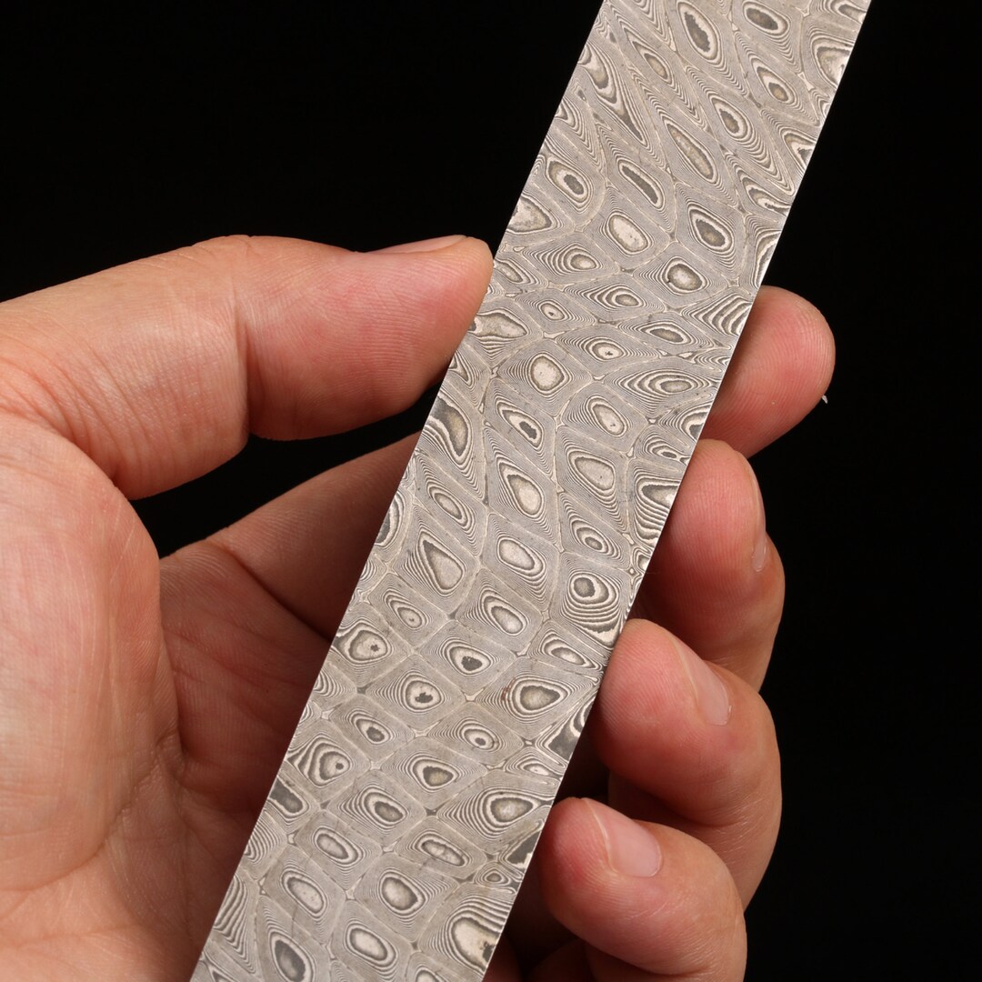 Peacock Feather Pattern Damascus Steel Blank Steel Billet - Etsy