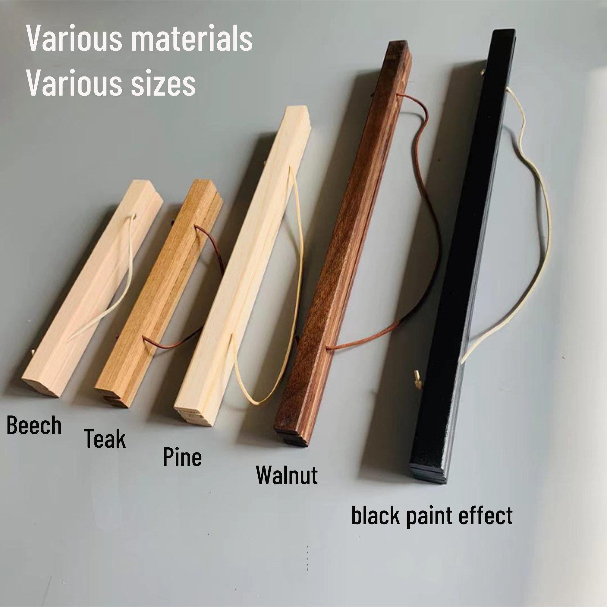 Wooden Poster Hanger Calendar Hanger Poster Hanger Strips - Etsy