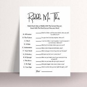 Riddle Me This Icebreaker Game, Icebreaker Questions, Printable Dinner ...