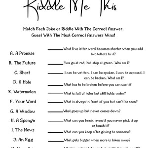Riddle Me This Icebreaker Game, Icebreaker Questions, Printable Dinner ...