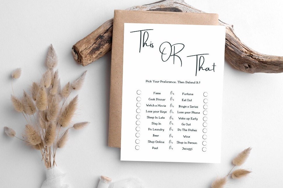 This or That Icebreaker Game, Icebreaker Printable Games, Icebreaker ...