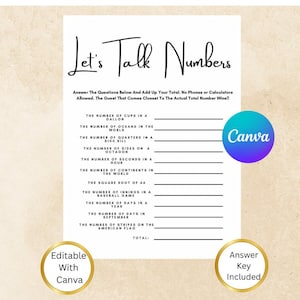 Let's Talk Numbers Icebreaker Game | Housewarming Games | Icebreaker ...