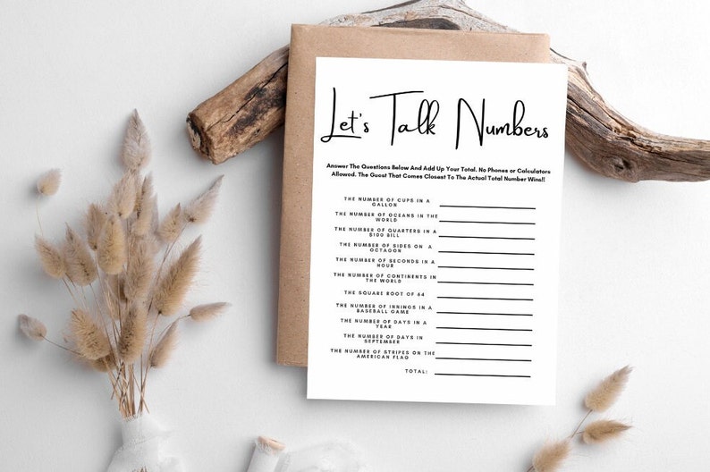 Let's Talk Numbers Icebreaker Game | Housewarming Games | Icebreaker ...