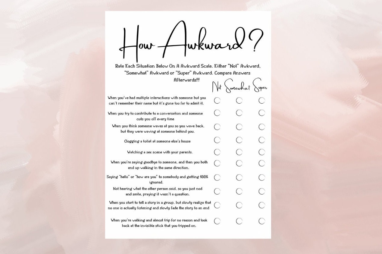 How Awkward? Icebreaker Game | Icebreaker Questions | Printable Dinner ...