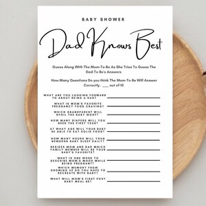 Dad Knows Best Baby Shower Games, Gender Neutral Baby Shower Games, Trivia Games, Baby Shower ...