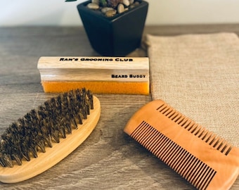 Beard Brush and Comb | Etsy