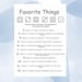 Favorite Things Dicebreaker Game, Icebreaker Printable Games ...